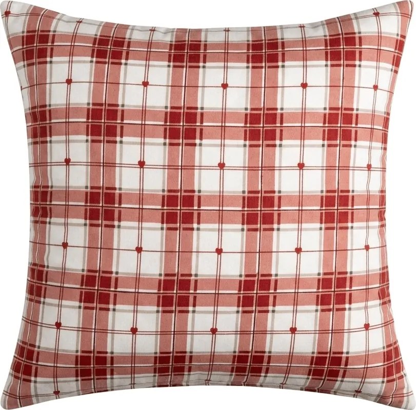 Povlak na polštář z mikrovlákna TARTAN HEART 45x45 cm, barevný