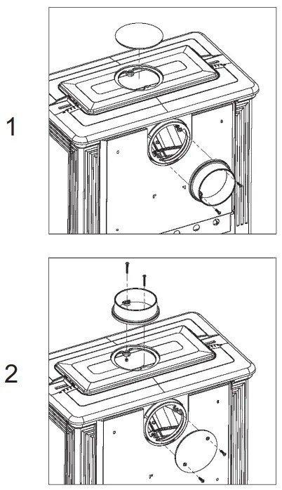 PLAMEN Litinová krbová kamna TENA N - černá