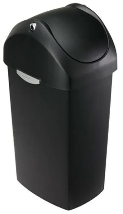 Simplehuman Odpadkový koš 60 l, houpací víko, černý plast, CW1333
