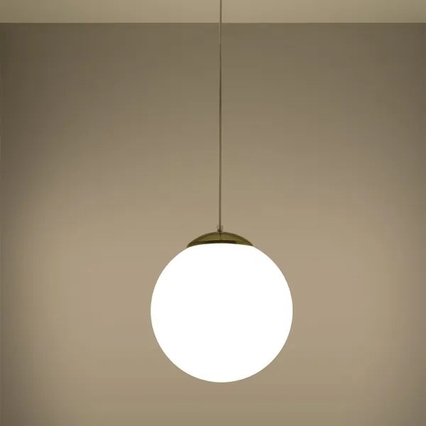 Sollux SL.0716 - Lustr na lanku TOYA 1xE27/60W/230V pr. 30 cm bílá/zlatá