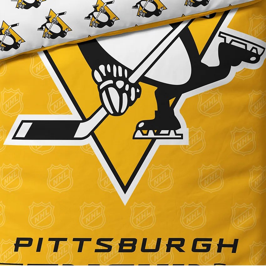 Hokejové povlečení NHL Pittsburgh Penguins Shields Velikost: 135x200 + 80x80 cm