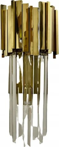 Pipe Organ Wall Brass M – křišťálová nástěnná lampa 45 cm, mosaz