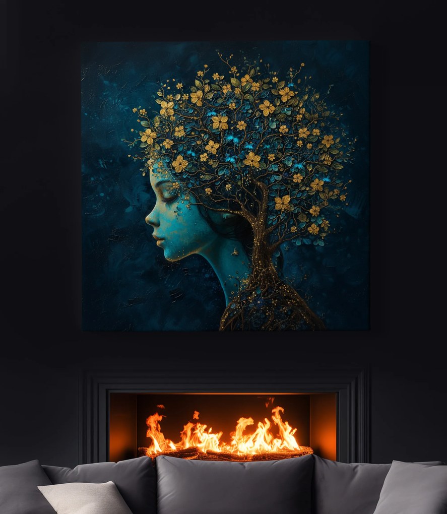 Obraz na plátně - Strom života Snící Astrael FeelHappy.cz Velikost obrazu: 140 x 140 cm