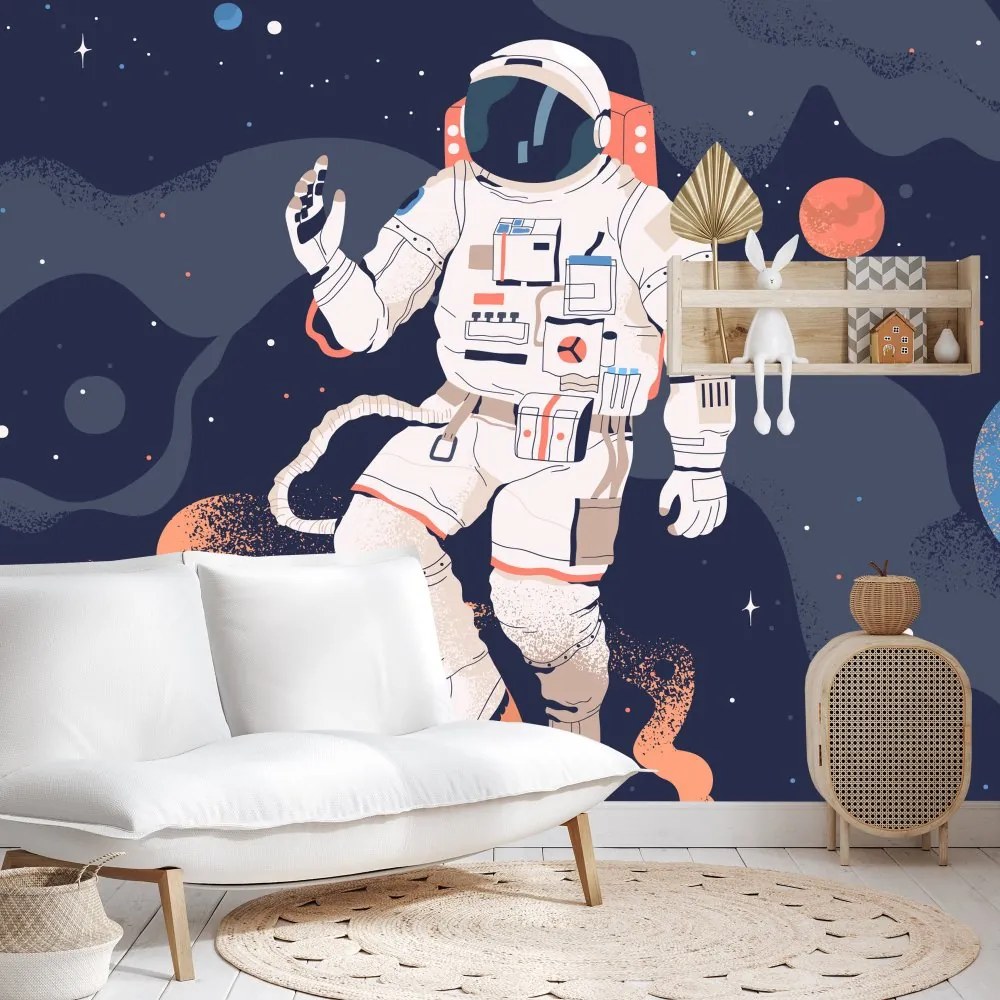 Fototapeta Astronaut Ve Vesmíru A Planetách Strukturální vinyl 135x90