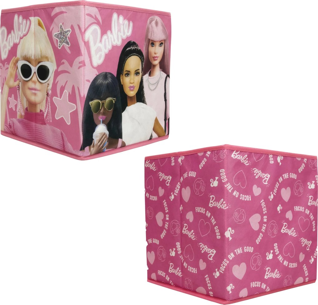 Barbie Úložný box, 2 ks, 30 x 30 x 30 cm. (růžová)