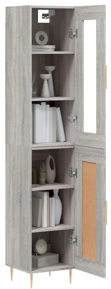 Skříň highboard šedá sonoma 34,5 x 34 x 180 cm kompozitní dřevo - Default Title