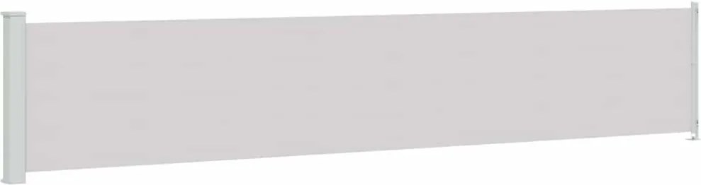 Zatahovací boční markýza 117 x 614 cm šedá 317950