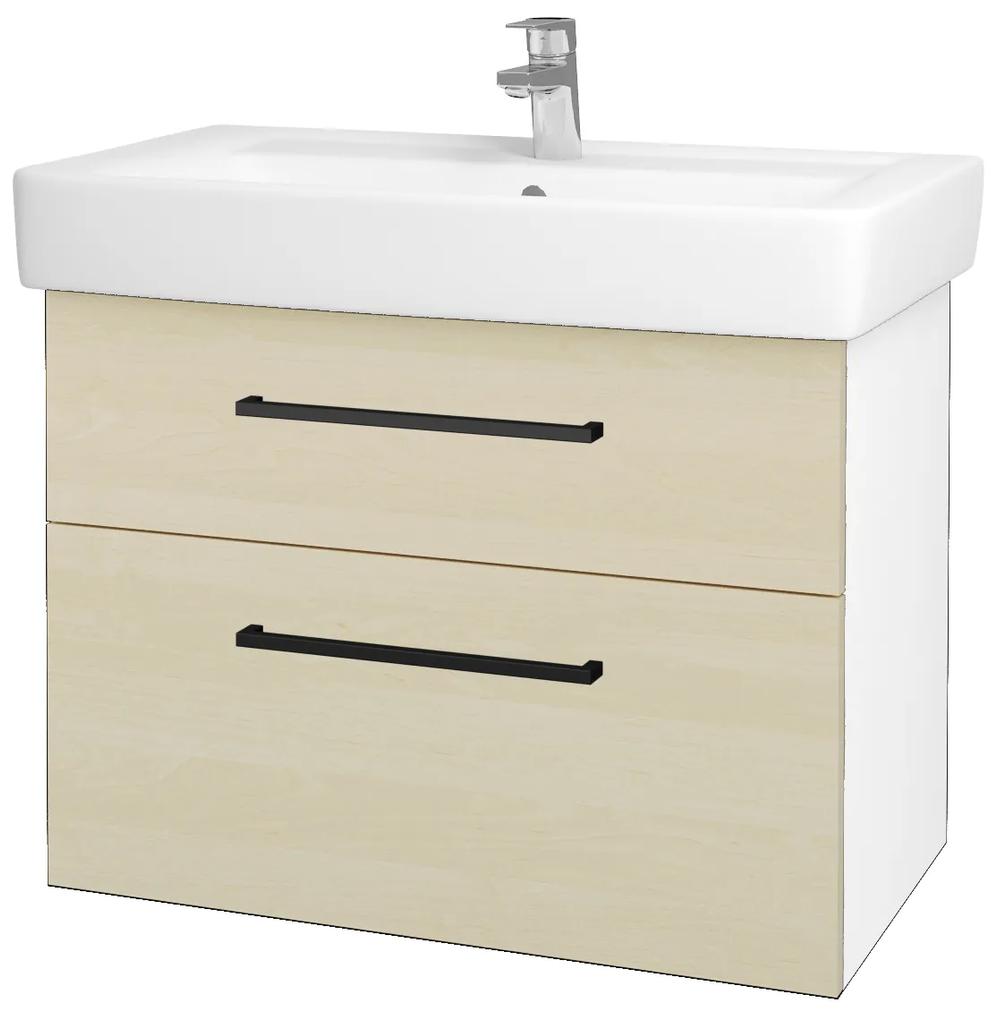 Dřevojas Koupelnová skříň Q MAX SZZ2 80 Varianta: N01 Bílá lesk / Úchytka T04 / IND Individual