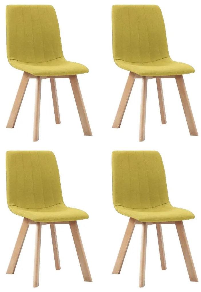 248227 vidaXL Jídelní židle 4 ks žluté textil