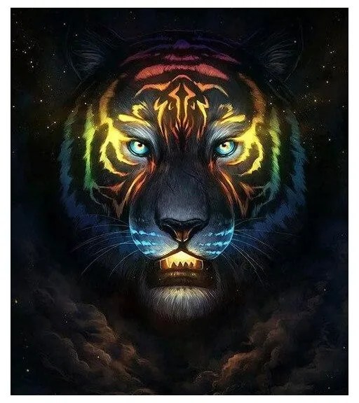 NO-1007606 NORIMPEX 5D Diamantová mozaika - Glow Tiger