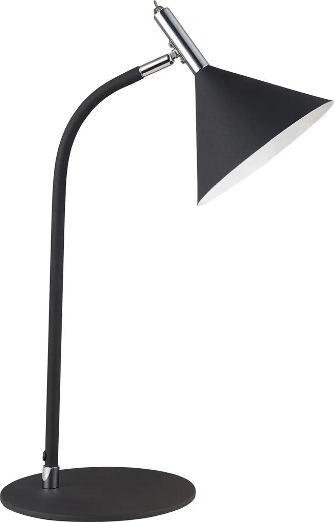 Stolní lampa Nysø černá, stříbrná