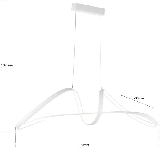Brilagi-LED Stmívatelný lustr na lanku TWISTER LED/60W/230V 3000-6000K bílá+DO