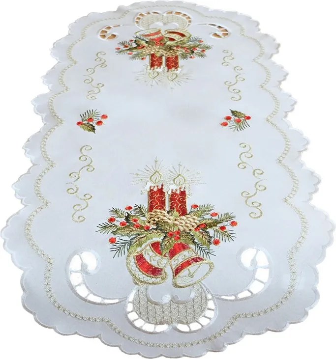 Ubrus Červené svíčky 40 × 90 cm