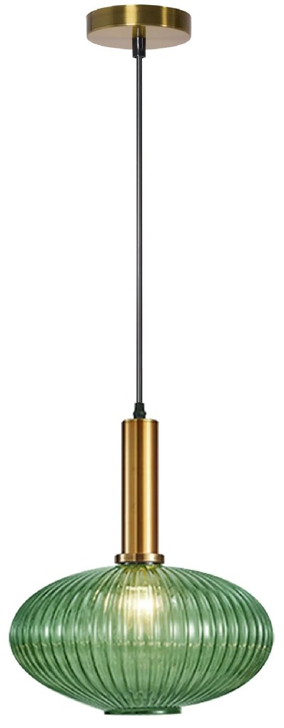 Toolight - skleněná stropní svítilna Amber APP465-1CP, zelená, OSW-00595