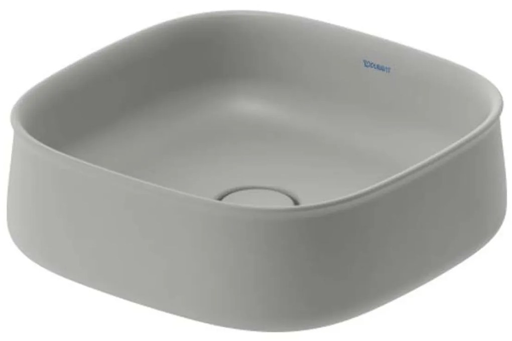 Duravit Zencha - Umyvadlo na desku 42x42 cm, bez přepadu, DuraCeram, matná šedá 2373426779