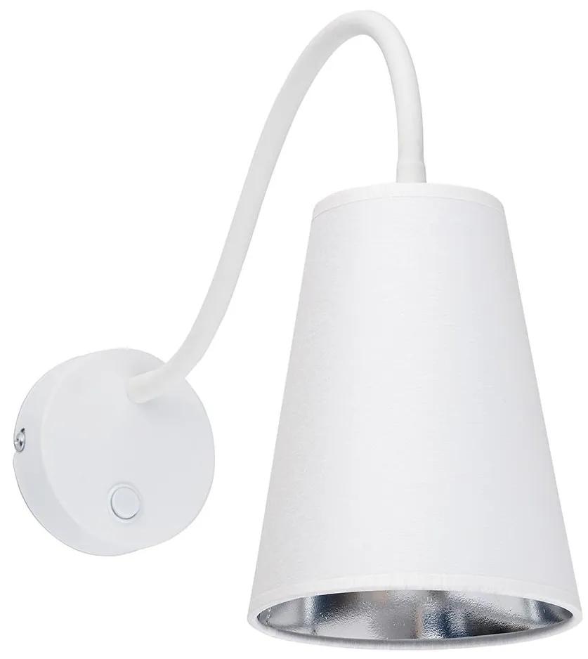 TK Lighting Nástěnná lampa WIRE 1xE27/15W/230V bílá/stříbrná TK3240