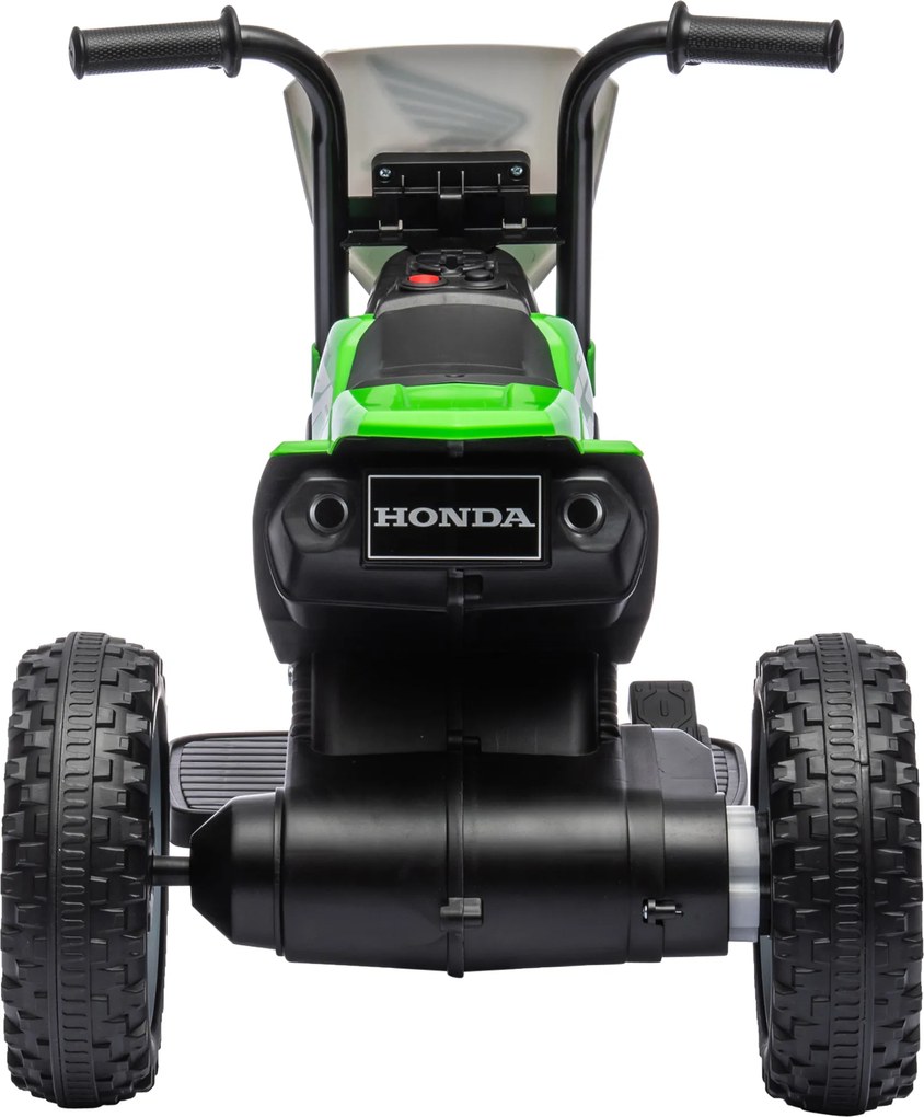 HOMCOM Dětská Elektrická Motorka s Hlavní a Zvukem Spuštění, Dětská Elektrická Motorka pro Děti 1.5-3 Roce Zelená
