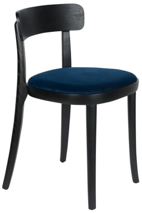 Modrá dřevěná jídelní židle DUTCHBONE Brandon