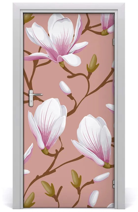 Samolepící fototapeta na dveře magnolie 85x205 cm