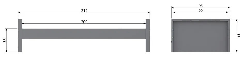 Jednolůžková postel z borovicového dřeva WOOOD Morris, 90 x 200 cm