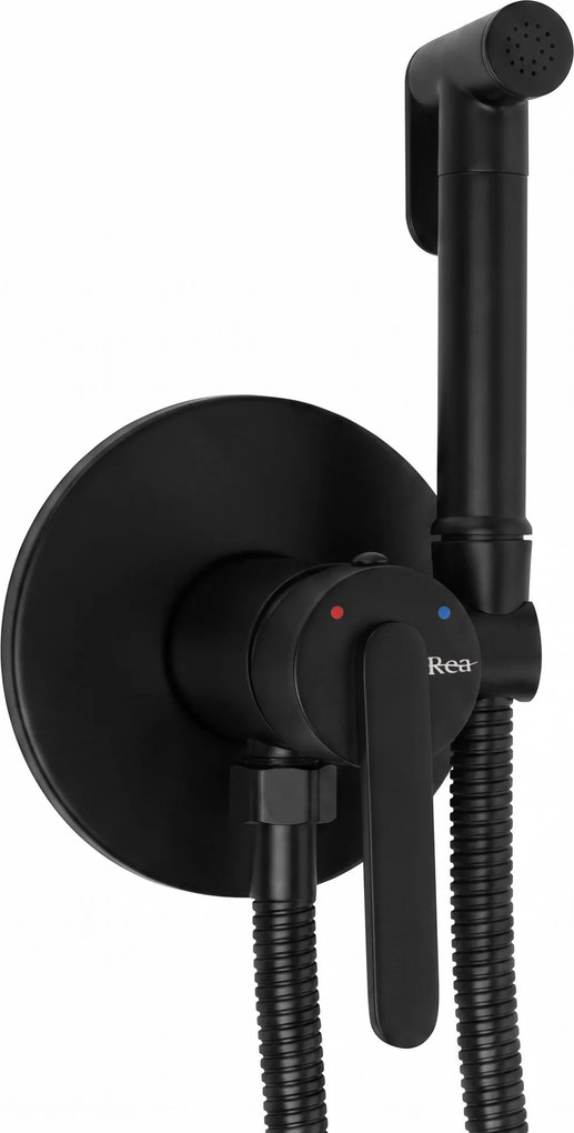 Rea Ontario, podomítková bidetová baterie, černá matná, REA-B3901