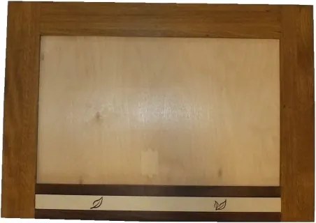 Nástěnný dubový rámeček s dekoračním páskem, Rámeček dekorace - pásek s bílými kostičkami