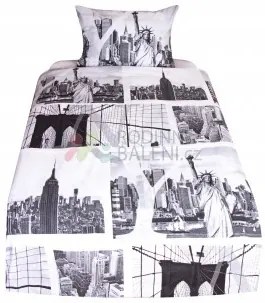 XPOSE ® 3D bavlněné povlečení New York - Socha Svobody 140x200, 70x90