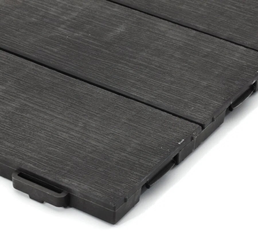 Plastová dlažba Linea Marte 56,3 x 56,3 x 1,3 cm, tmavě hnědá