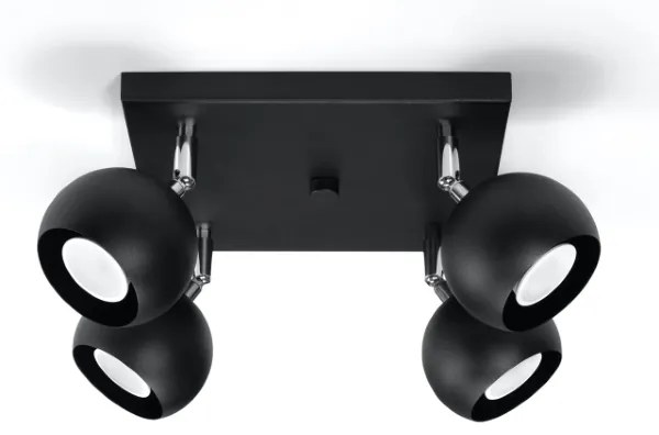 Sollux Lighting Stropní svítidlo OCULARE 4 Černá