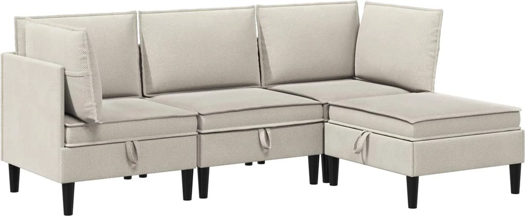 Sada nábytku do obývacího pokoje 4 ks Ovesná Textil 3413785