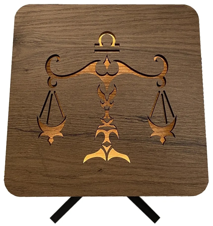 Li-Go Znamení "Váhy" lampa 19x19cm provedení povrchu: černá s patinou