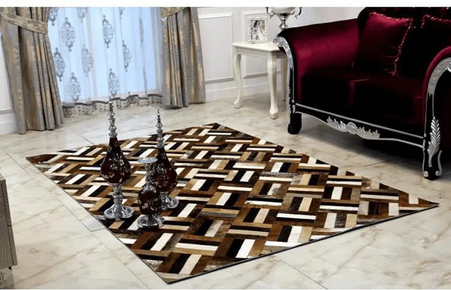 Tempo Kondela Luxusní koberec, pravá kůže, 200x300, KŮŽE TYP 2