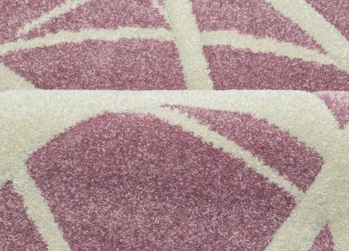 Koberce Breno Kusový koberec PORTLAND 57/RT4R, Růžová, Vícebarevné, 67 x 120 cm