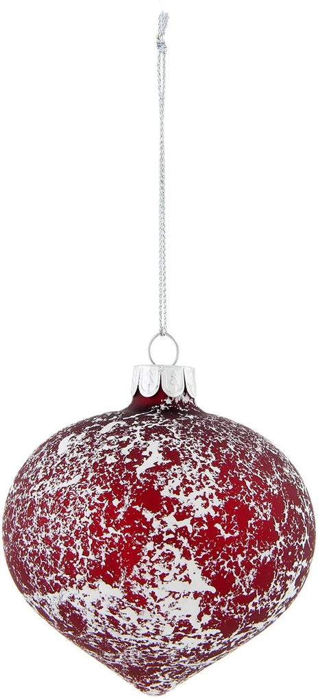 Červená vánoční koule - Ø 8*8 cm