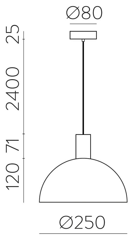 ACB Iluminacion Závěsné svítidlo TIGA,  ⌀ 25 cm, 1xE27 15W Barva: Černo-zlatá, Barva montury: Černá