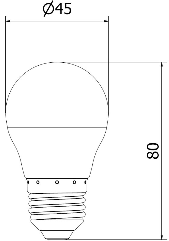 Mexen Nova, LED žárovka E27, G45, 1W, neutrální - 4000K, 105 lm - L101-E27-0140-01