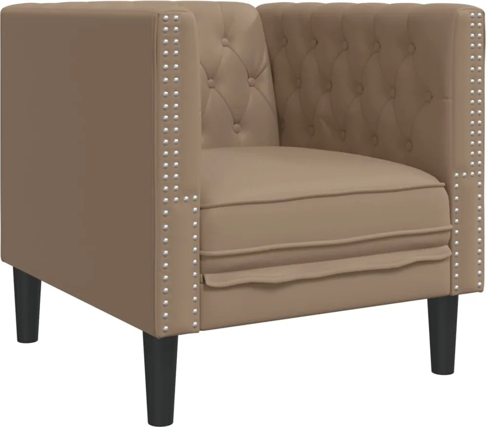 3dílná sedací souprava Chesterfield cappuccino umělá kůže 3209272
