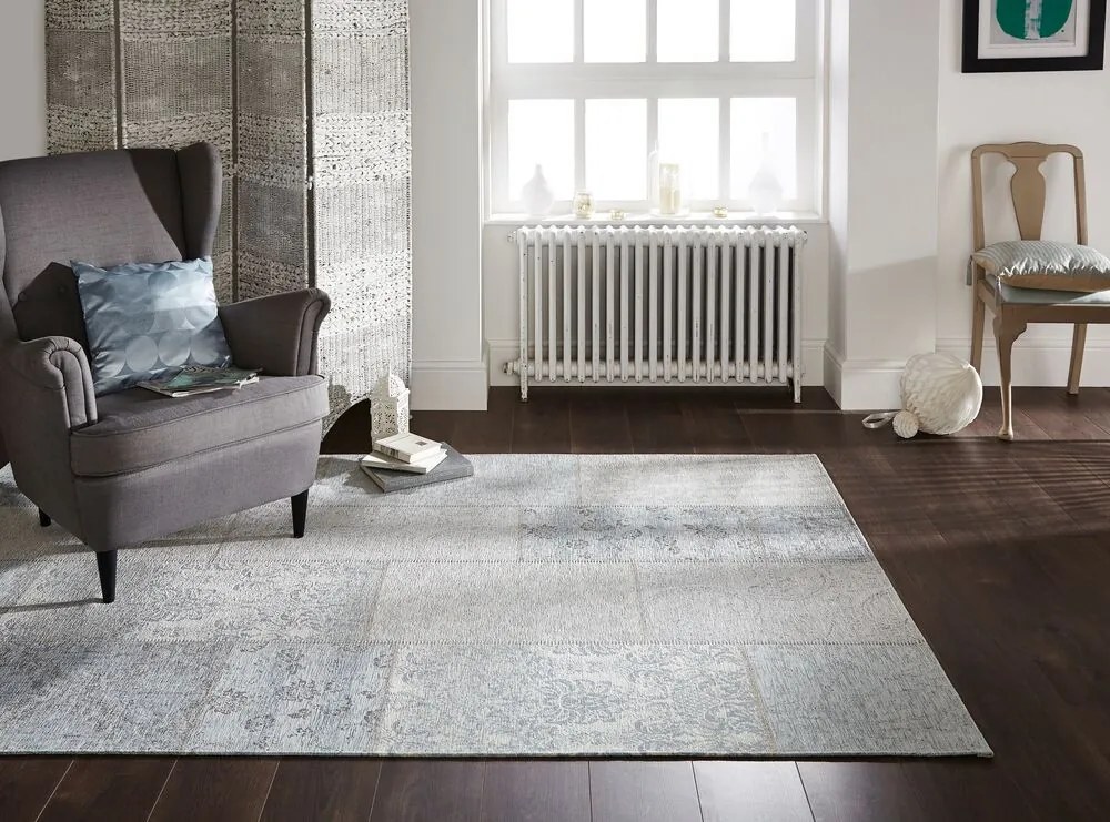 Flair Rugs koberce Kusový koberec Manhattan Patchwork Chenille Duck Egg - 120x170 cm