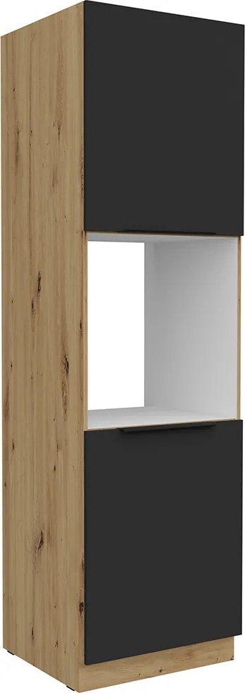 ARIA ac | vysoká skříňka 60 DP-210 2F na vestavnou troubu | 60 cm | ANTI FINGERPRINT povrch | artisan/černá