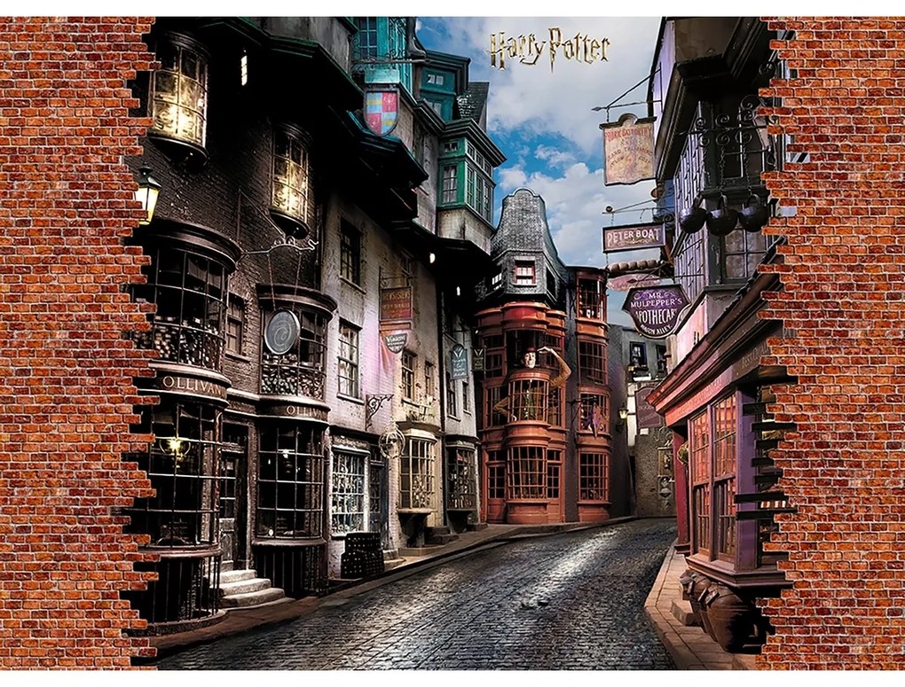 Dětská fototapeta Harry Potter Diagon Alley 252 x 182 cm, 4 díly