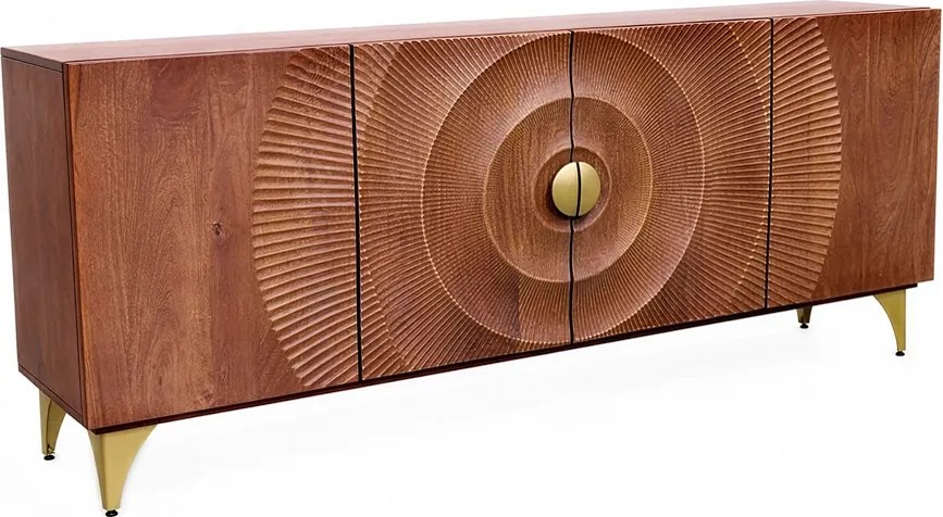 Designová komoda Venetia 177 cm hnědé mango