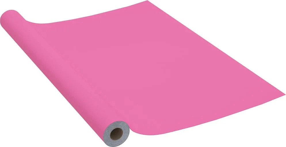 Samolepící tapeta na nábytek růžová vysoký lesk 500 x 90 cm PVC 326146