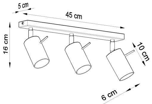 Brilagi -  LED Bodové svítidlo ASMUS 3xGU10/7W/230V černá