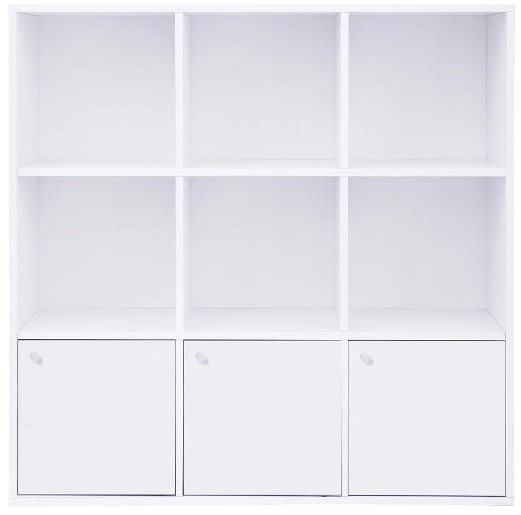 VASAGLE Knihovna - bílá - 97,5x30x97,5 cm