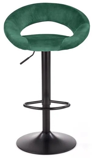 HALMAR H102 barová židle tmavě zelená