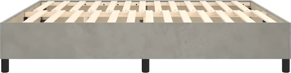 Rám postele s boxspringem světle šedý 200 x 200 cm samet 3121138
