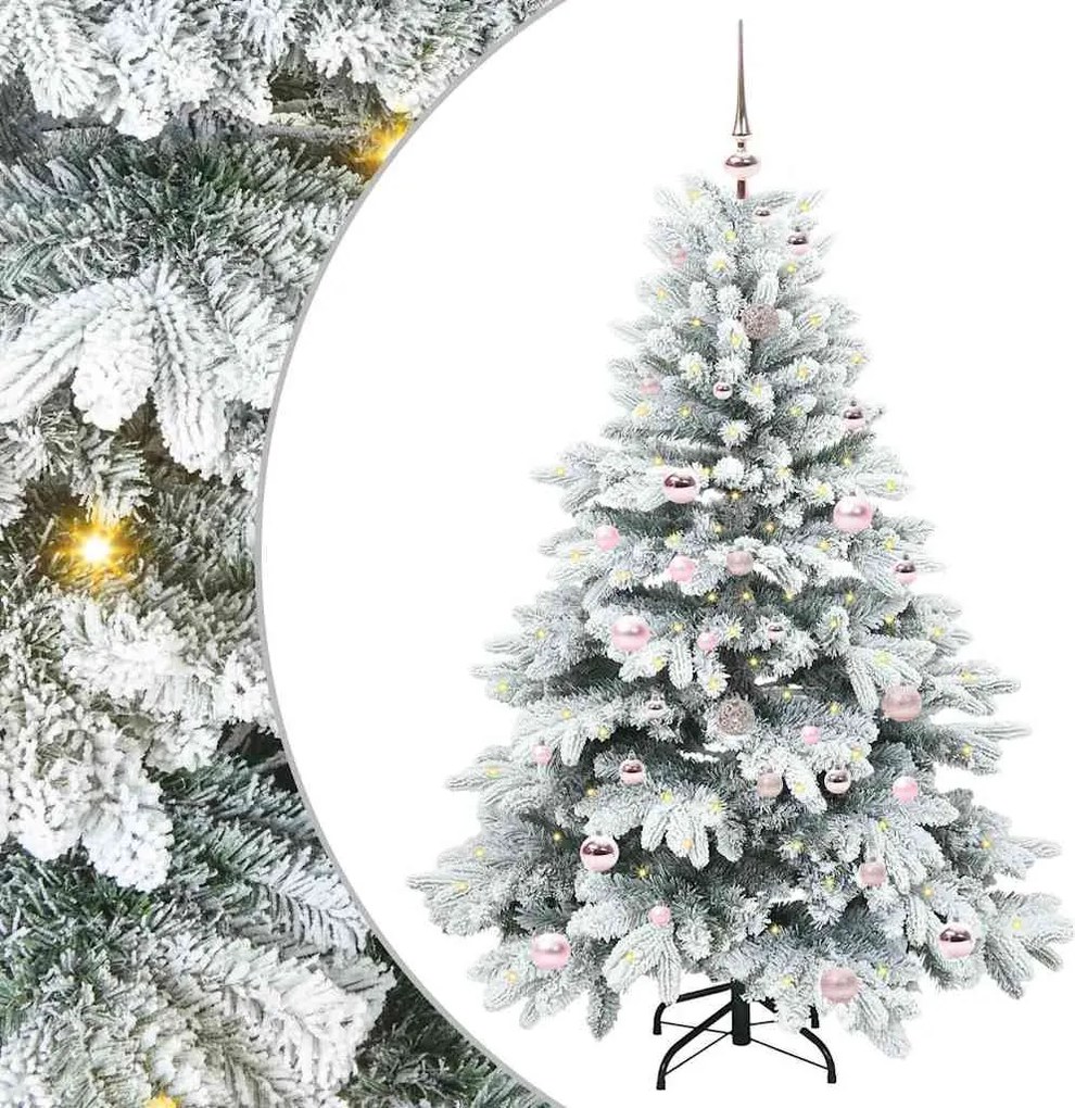 Umělý vánoční stromeček s 150 LED diodami Bílá 150 cm PE a PVC 3397603