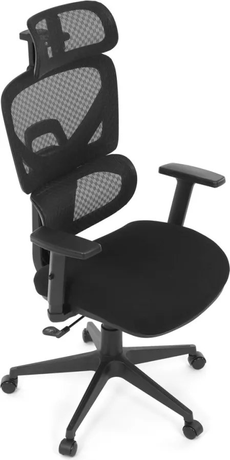 Kancelářská židle KA-Q8203 BK, synchronní mechanismus, černá látka (71 x 70) cm