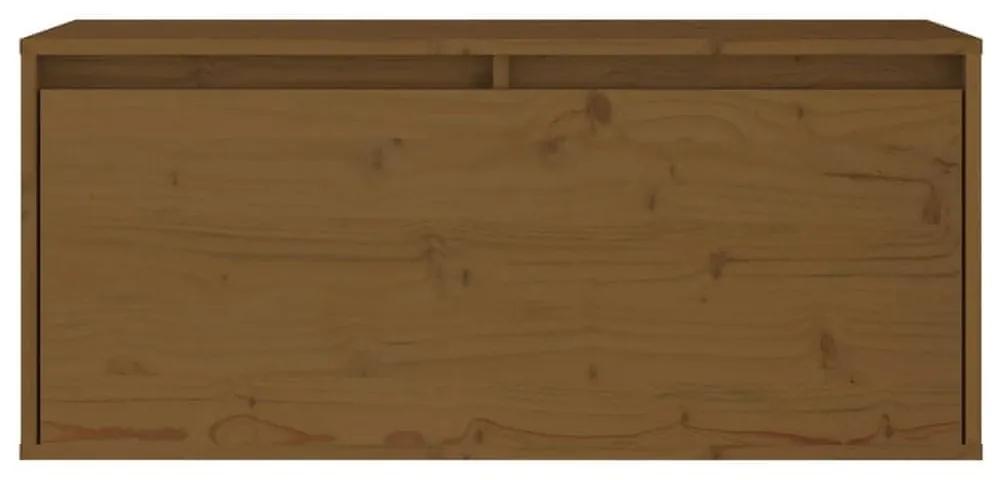 Petromila Nástěnná skříňka medově hnědá 80x30x35 cm masivní borové dřevo