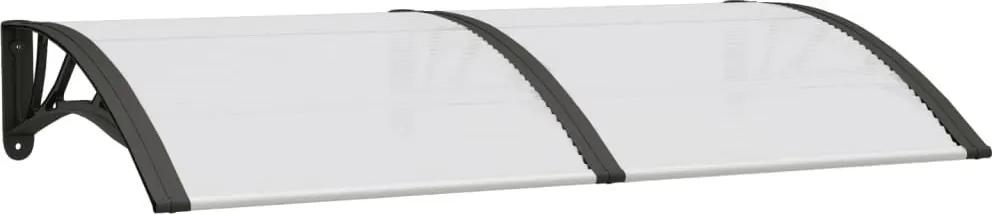 vidaXL Vchodová stříška černá a průhledná 150 x 75 cm polykarbonát [153576]